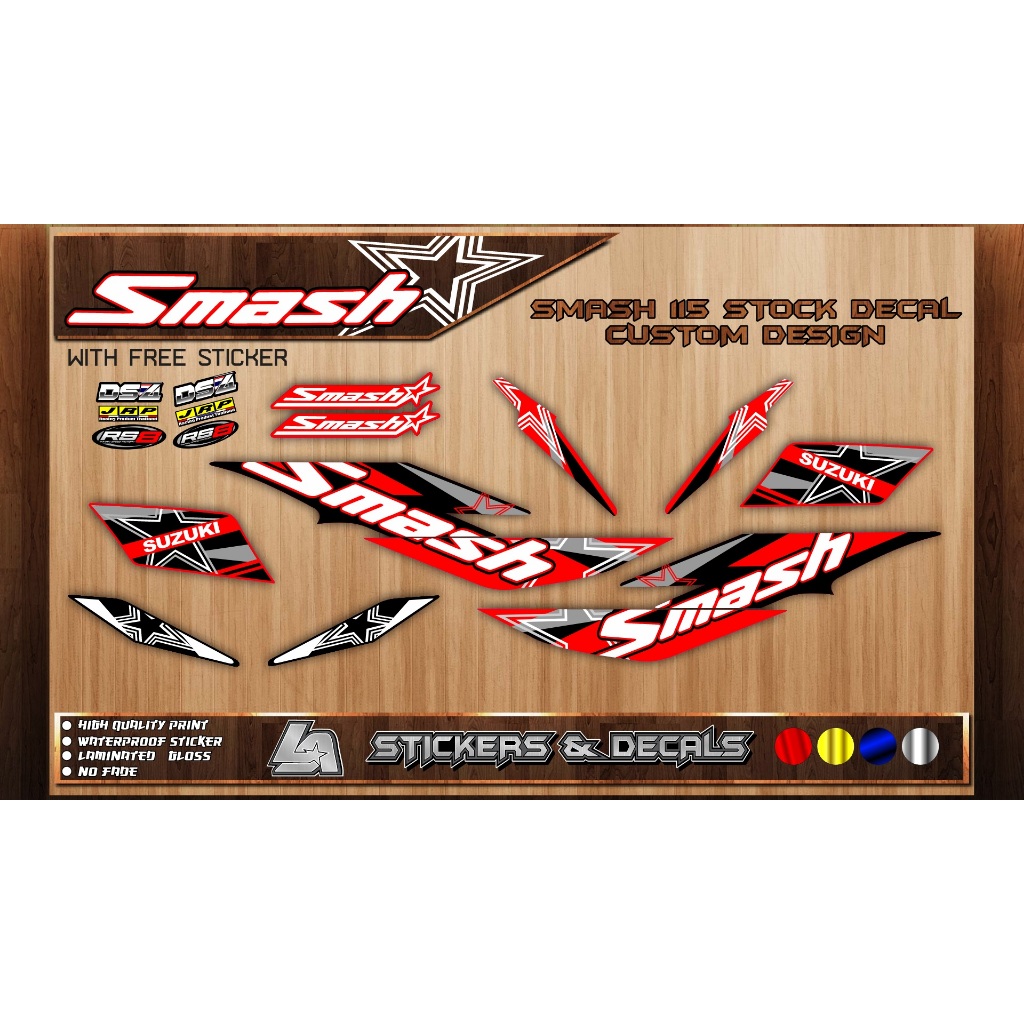 Suzuki Smash 115 stock decal (custom design) la.A | Shopee Philippines