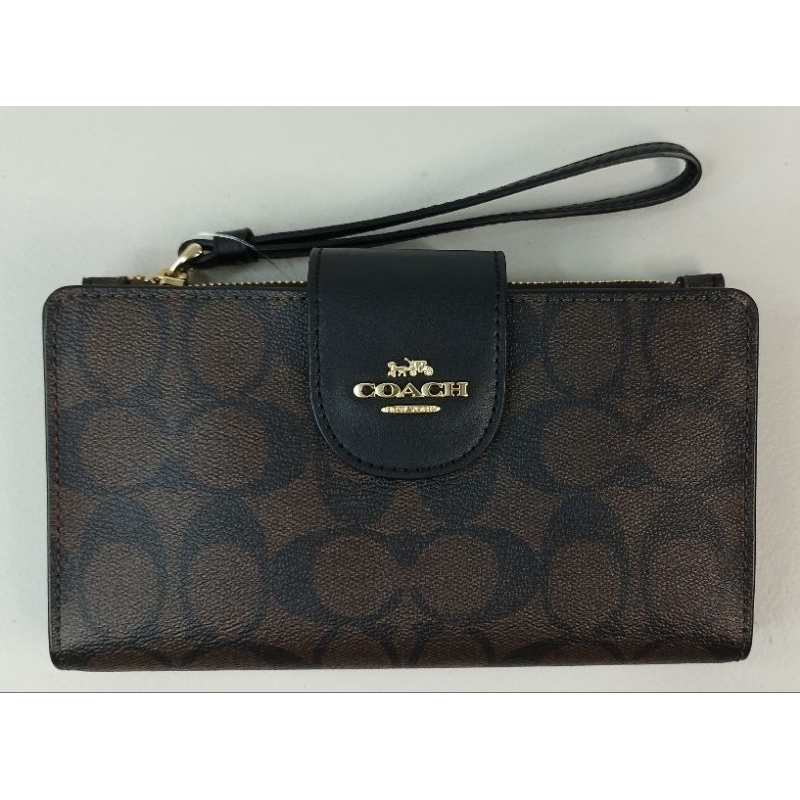 Original Coach Tech Phone Wallet In Signature Canvas | Shopee Philippines