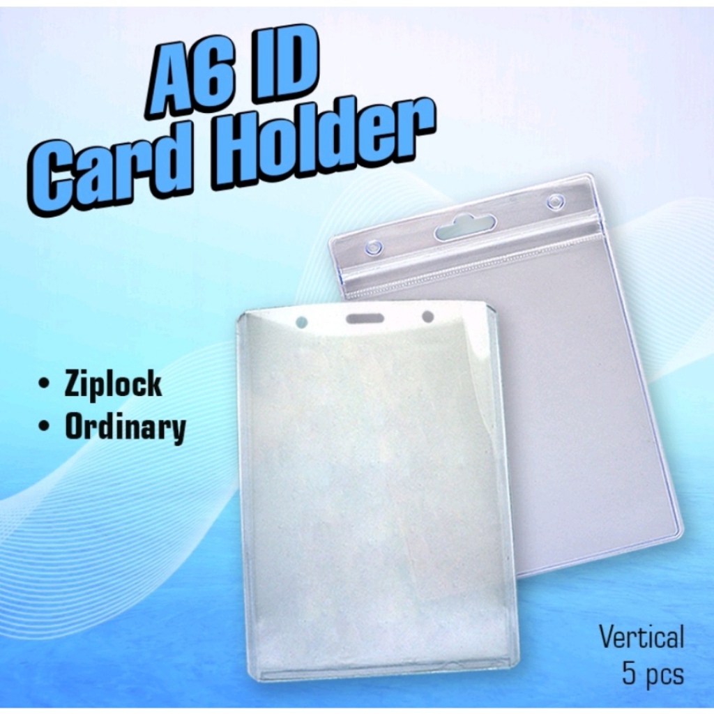 (20PCS) A6 ID CARD CASE HOLDER WITH ZIP LOCK WATERPROOF Vertical ...