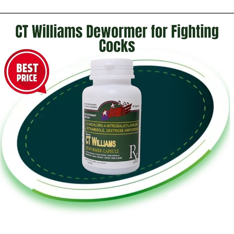 AUTHENTIC SOLD PER 1 CAPSULE CT WILLIAMS DEWORMER CAPSULE for Gamefowl ...