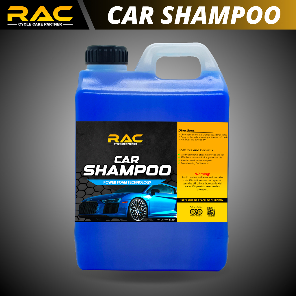RAC 1 Liter Car Shampoo with Foam Booster | Shopee Philippines