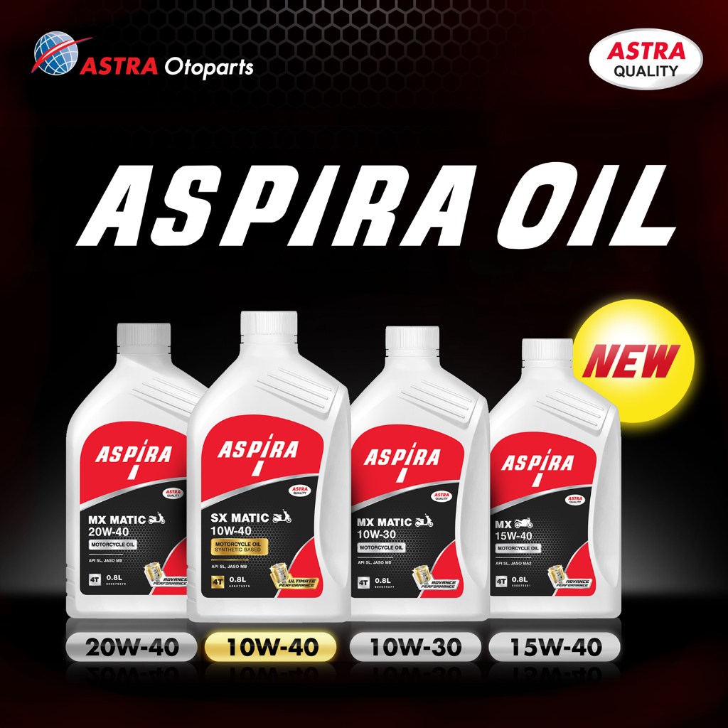 Aspira Astra Otoparts Motorcycle Oil 10W-30 15W-40 20W-40 10W-40 4T 0 ...