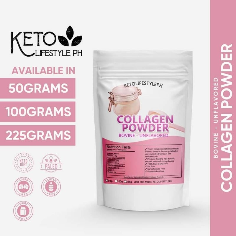 Collagen Powder (Unflavored/Bovine/Keto & Low-carb Approved) | Shopee ...