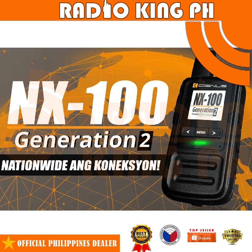 NEW CIGNUS NX100 Gen 2 POC Radio 4G Network Dual Sim Slot | Shopee ...