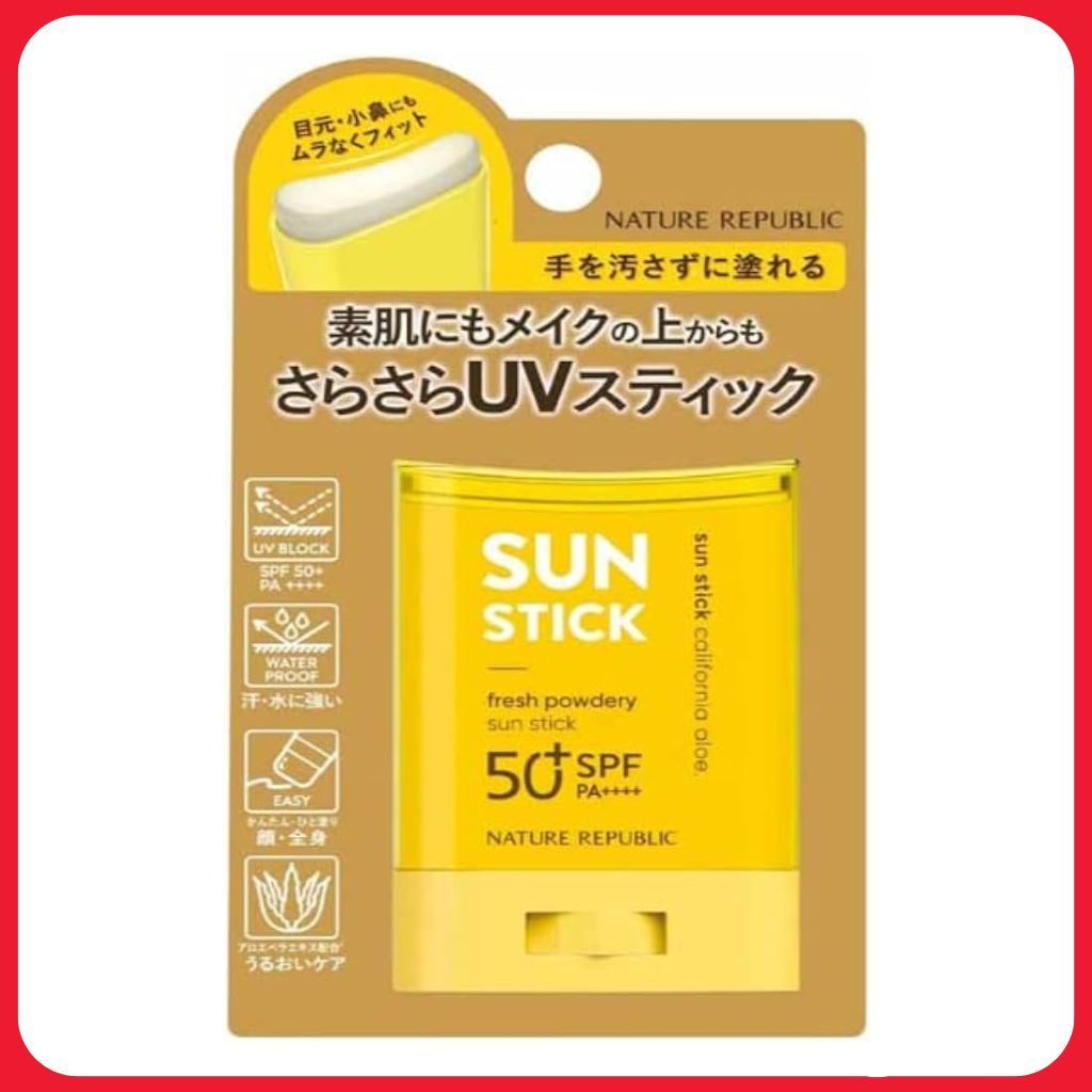 Nature Republic California Aloe Fresh Powdery Sun Stick SPF50+ PA ...