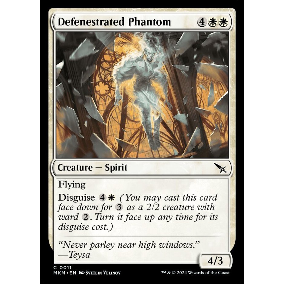 Magic the Gathering - Defenestrated Phantom - MTG White - MKM - NM ...