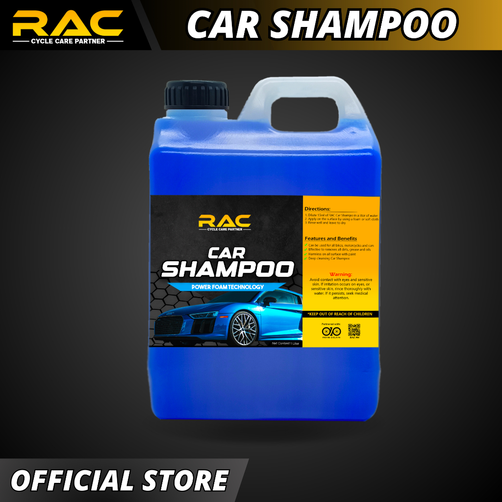 RAC 1 Liter Car Shampoo with Foam Booster | Shopee Philippines