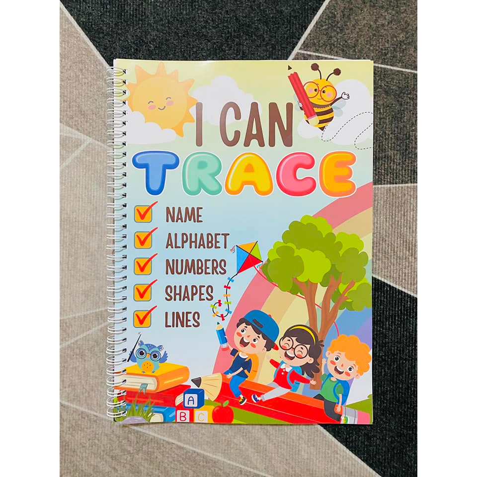 Customized A5-A4 Tracing Book: Name, Alphabet, Numbers, Shapes, and ...
