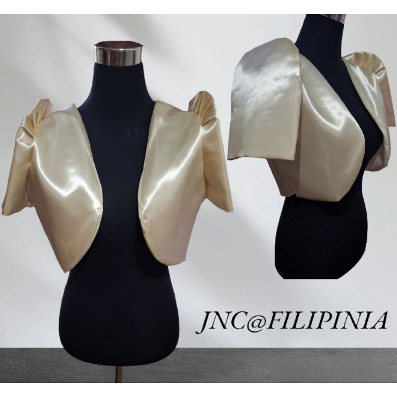 Filipiniana Bolero sleeve / plain design Satin | Shopee Philippines