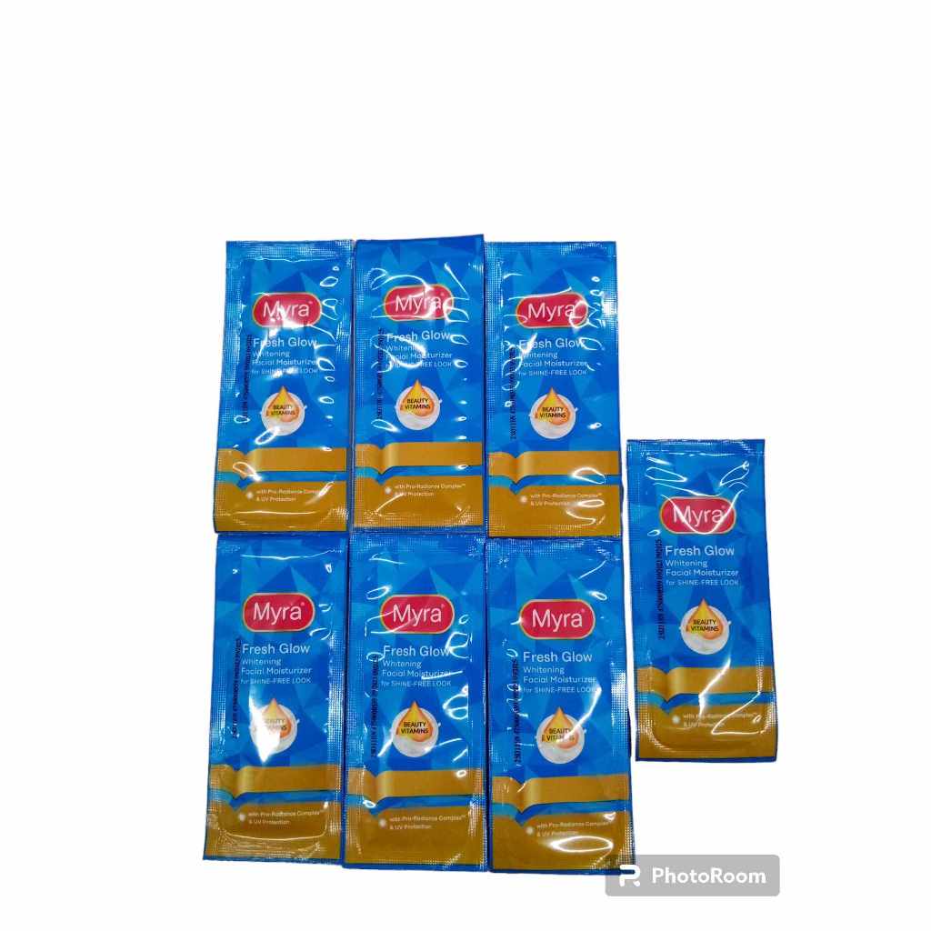 Myra Fresh Glow Shine Free Facial Moisturizer (7pcs/Sachet) | Shopee ...