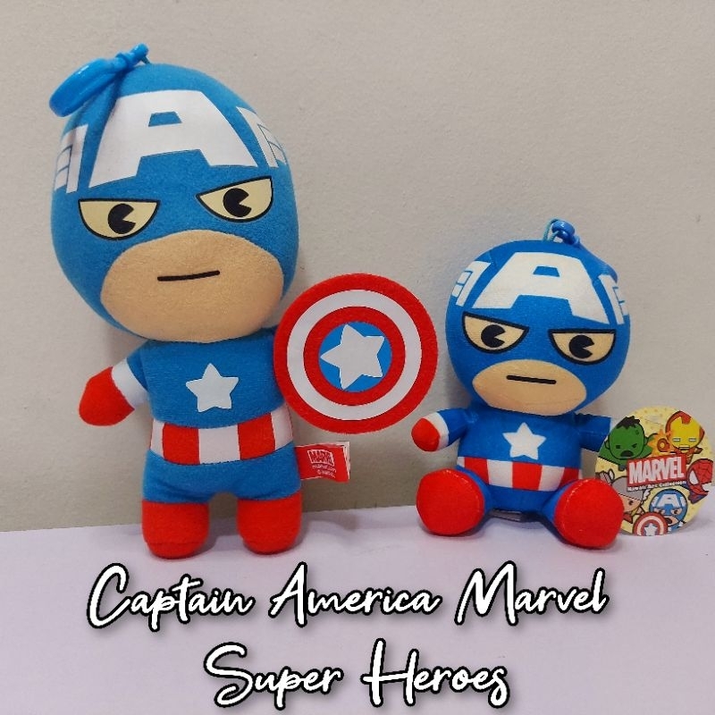 Captain America Marvel Super Heroes Bag Charm Stuff Toy | Shopee ...