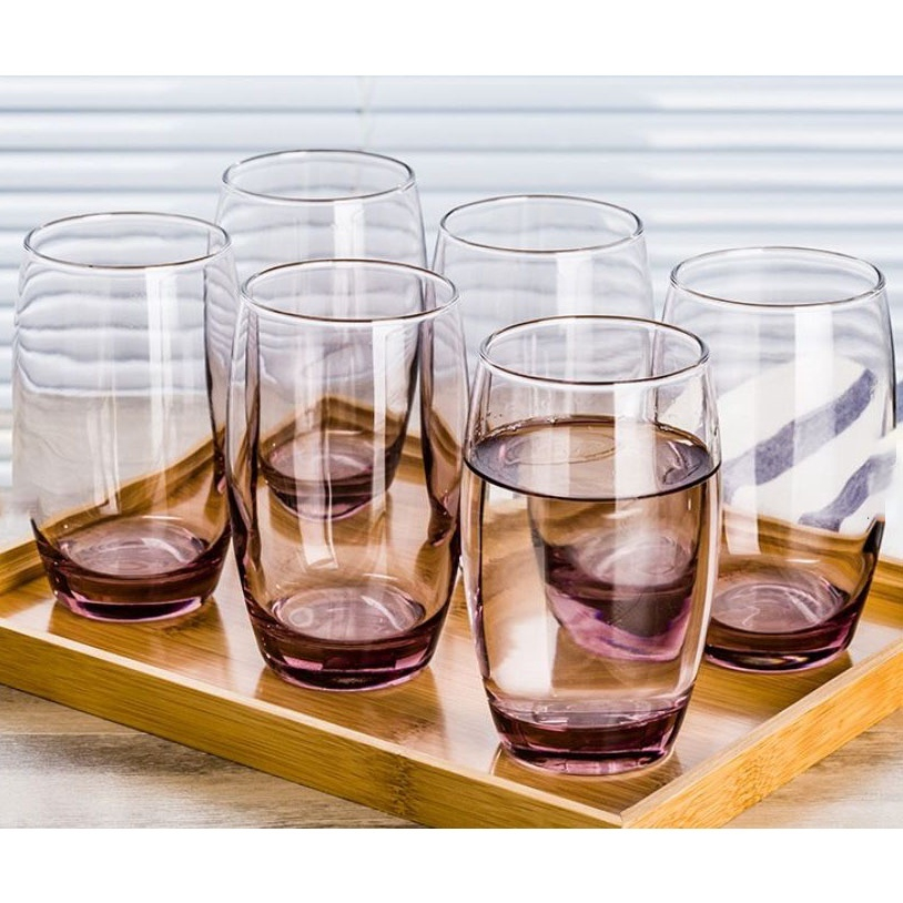 DELIsoga 390ml, glassware drinking glass water cup milk juice tea glass ...