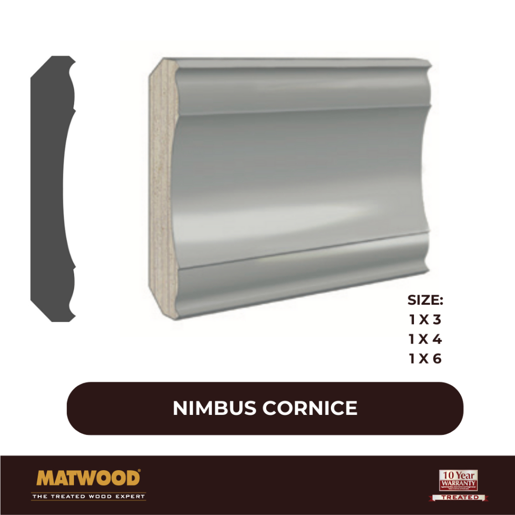Matimco Matwood Moulding NIMBUS CORNICE 1x3 /1x4 / 1x6 8 feet | Shopee ...