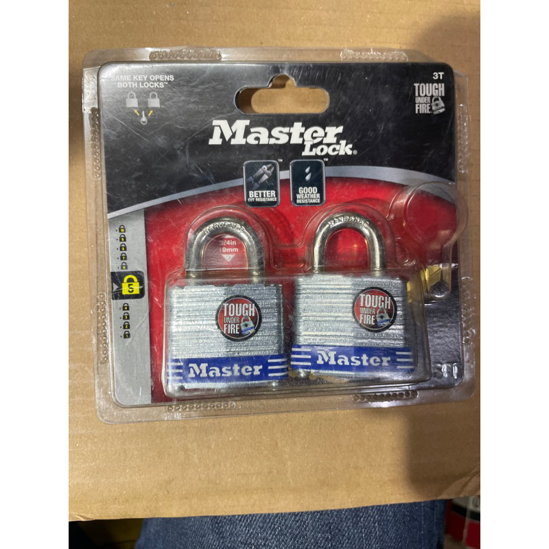 MasterLock Padlock 40mm Pad Lock Same Key Opens Both Lock 2in1(2 Lock ...