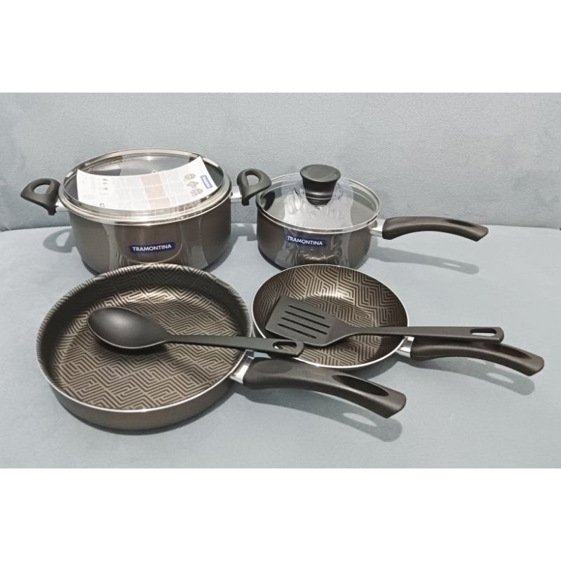 Tramontina Cookware Set - 8pcs (Aluminum with Starflon nonstick coating ...