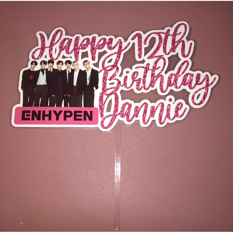 Enhypen Cake Topper Laminated with Acrylic Handle | Shopee Philippines