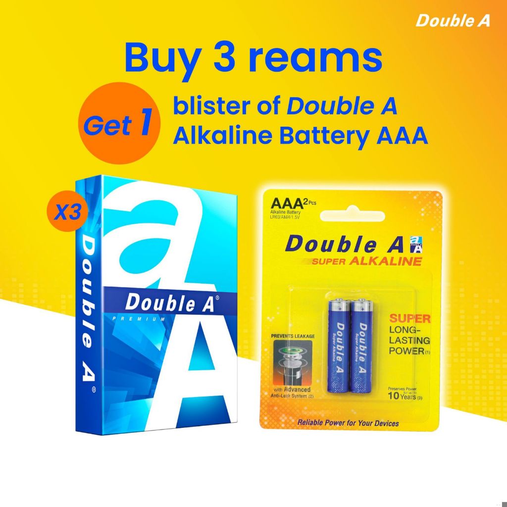 BUY 3 reams of Double A Bond Paper A11 Short 80GSM 500 Sheets GET FREE ...