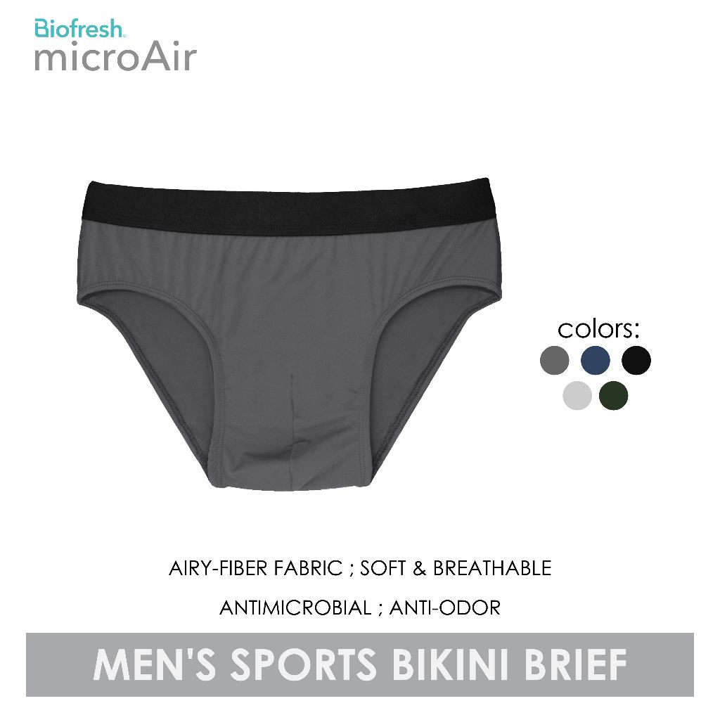 Biofresh Microair Men's Sports Bikini Brief 1 piece MUMBL3401 | Shopee ...