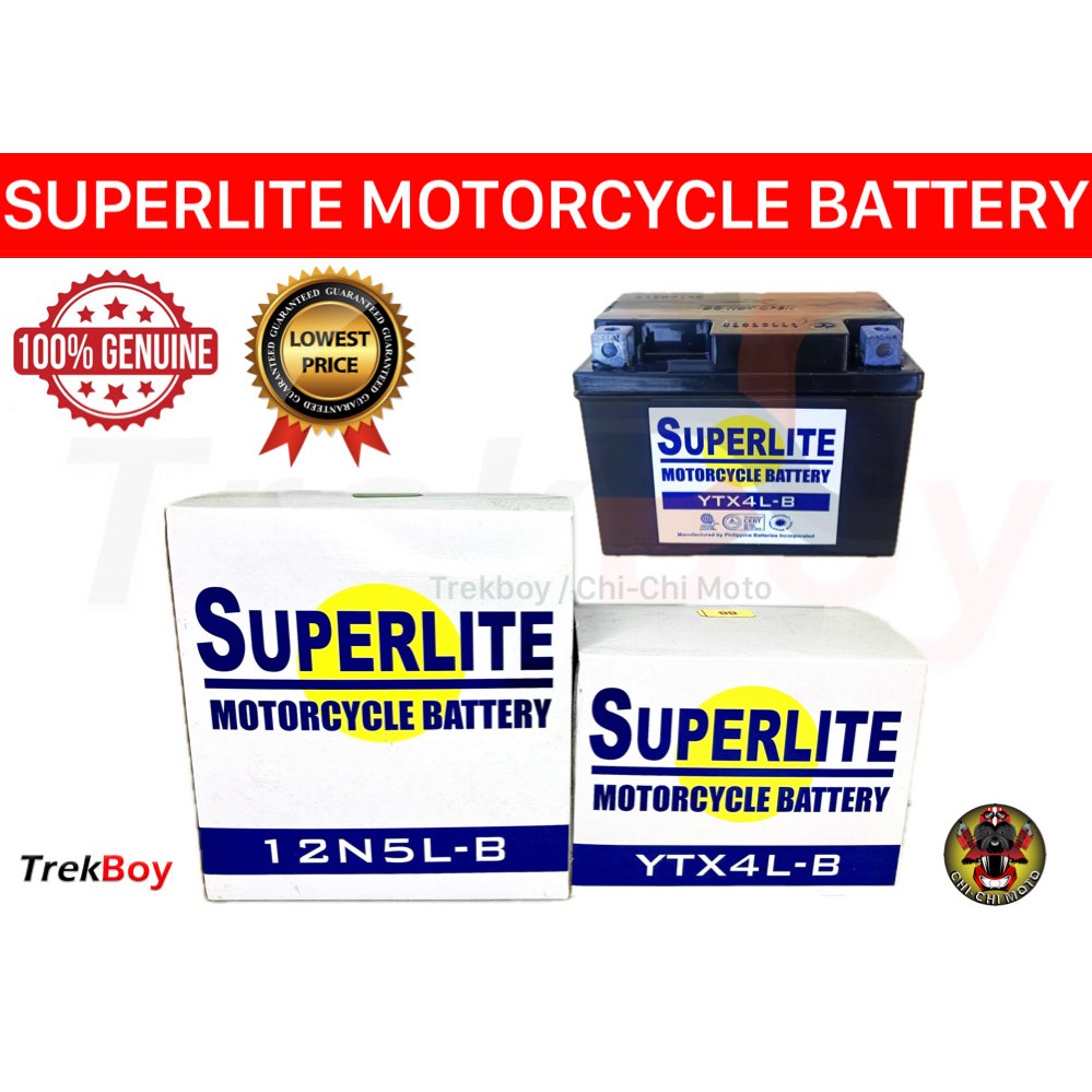 ORIGINAL!!! SUPERLITE Maintenance free Motorcycle Battery by Motolite ...