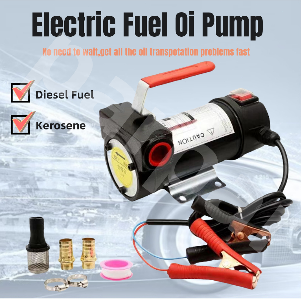 12V/24V Electric Diesel Pump Fuel Pump Tool DC Kit Alligator Clip Fuel ...