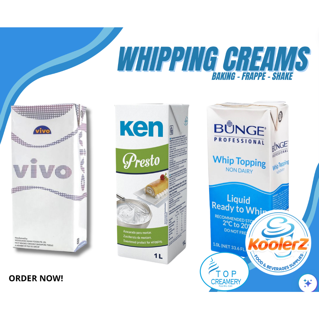 Non Dairy Whipping Cream (1 Liter)/ Ken Presto / Vivo / Bunge ...