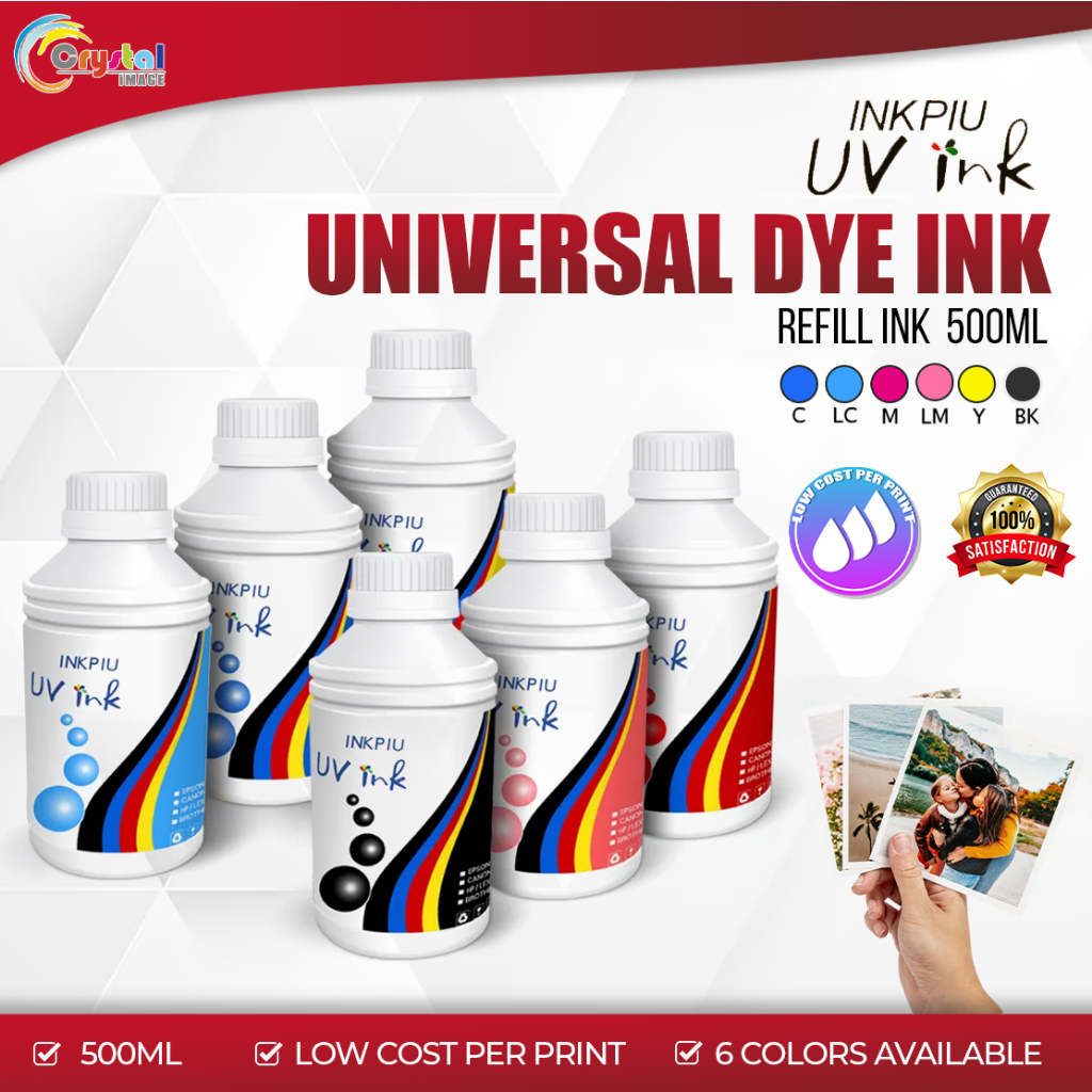 Inkpiu 500ml UV Dye Ink | Universal Refill Ink for Inkjet Printers ...
