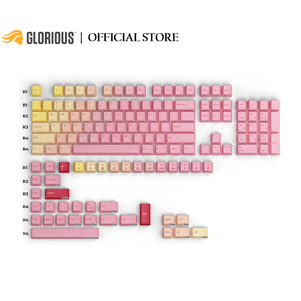 Glorious Forge GPBT Pink Grapefruit Keycaps | Shopee Philippines