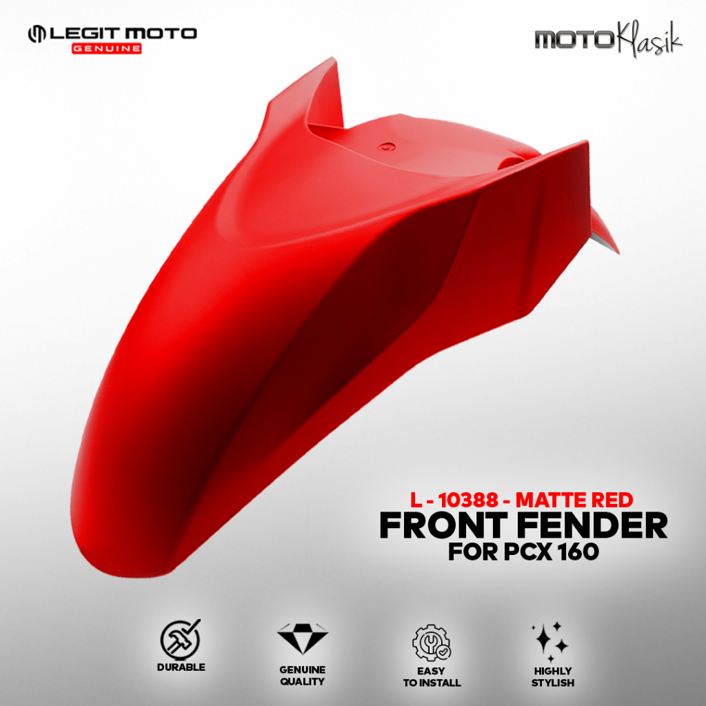 LEGITMOTOHONDA PCX 160 FRONT FENDER MATTE FINISH / GLOSSY FINISH ...