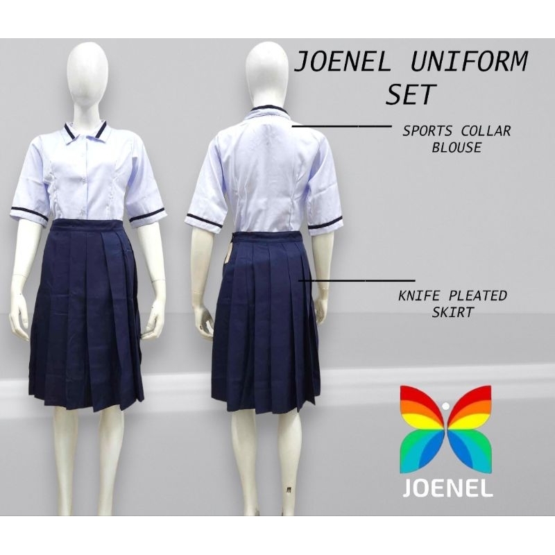Joenel school uniform Peachtwill polo blouse 3/4 palda se | Shopee ...