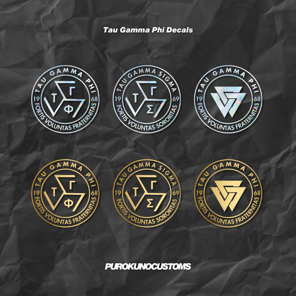 TAU GAMMA PHI LOGO SINGLE CUT Car & Motorcycle vinyl sticker decals ...