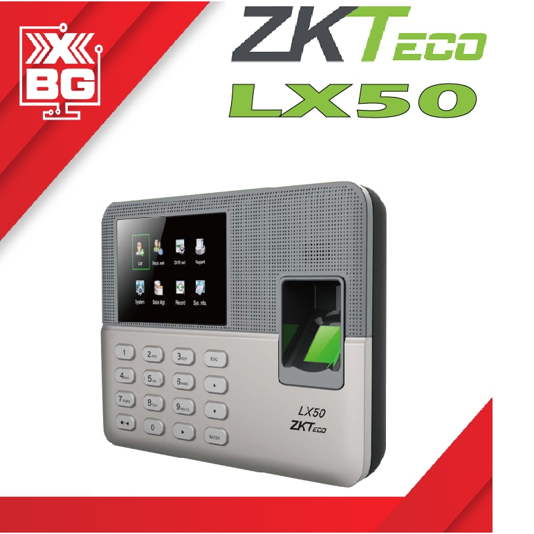 ZKTeco LX50 Fingerprint Time Attendance Machine Simple Time Clock Biometric Thumbprint Time ...