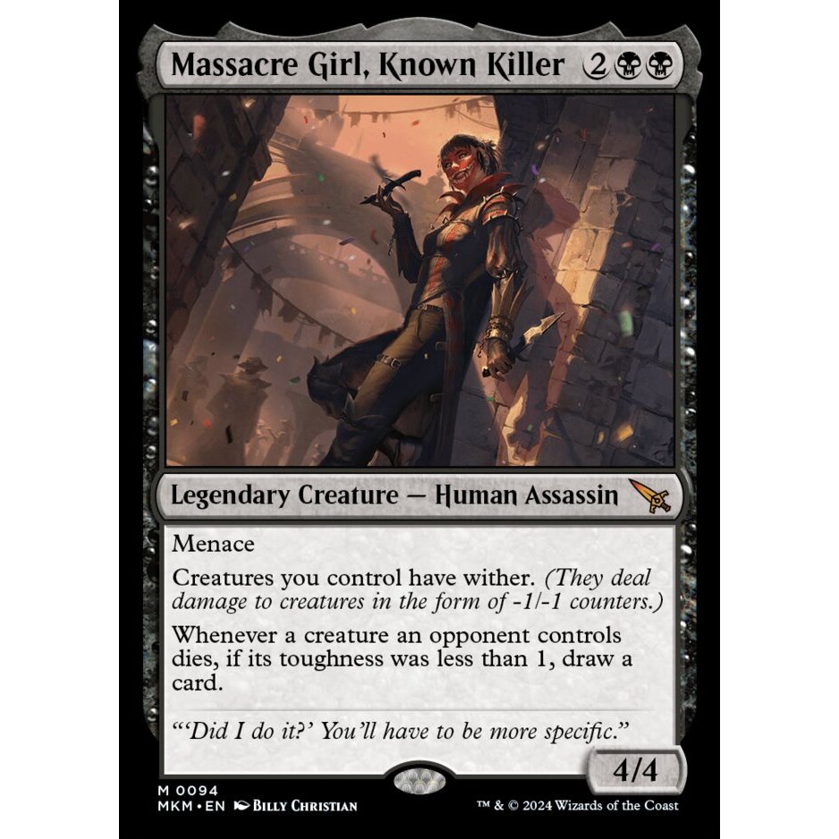 MTG - Massacre Girl, Known Killer - NM M MKM | Shopee Philippines
