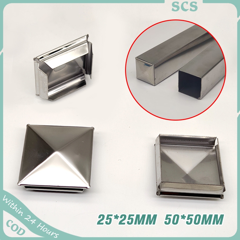 10pcs Square Tubing Plug Tubing End Cap 304 Stainless Steel Fence Post ...
