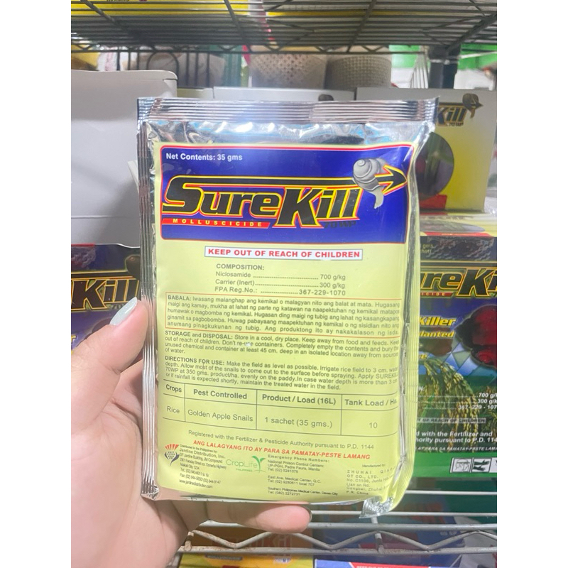 SUREKILL MOLLUSCICIDE | PAMATAY SUSO/KUHOL | 35g pack | Shopee Philippines
