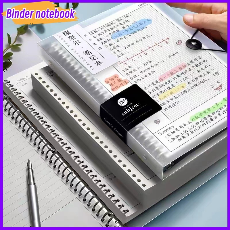 Binder Notebook A5/B5/A4 Loose Leaf Core Papers Refillable Coil Refill ...