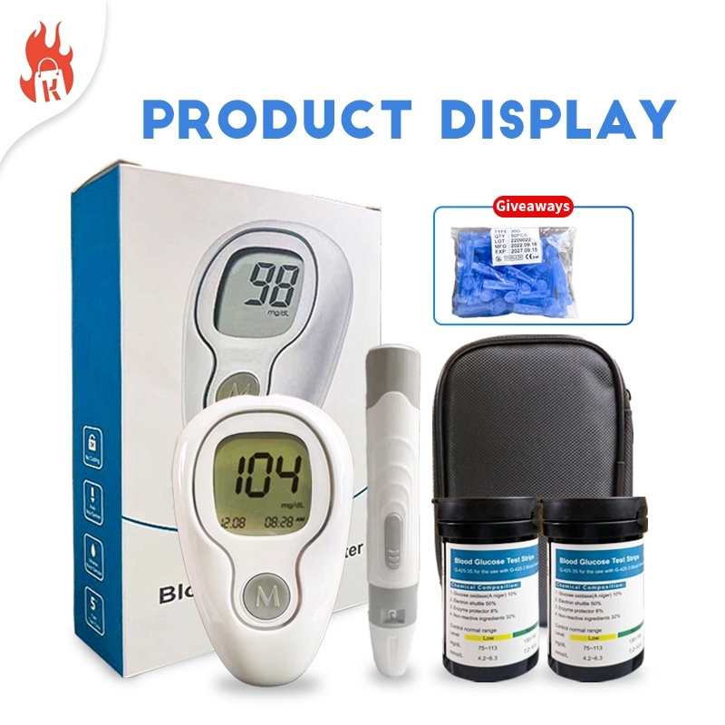 Glucometer Blood Sugar Test Kit FREE 50pcs Strips & 50pcs Lancets Meter ...