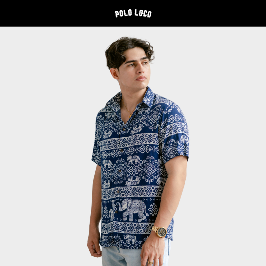 POLO LOCO Horton Regular Collar Printed Polo | Shopee Philippines