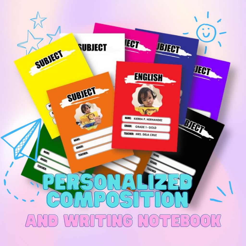 COMPOSITION/ WRITING NOTEBOOK (PERSONALIZED) COLOR CODING SOLD PER ...