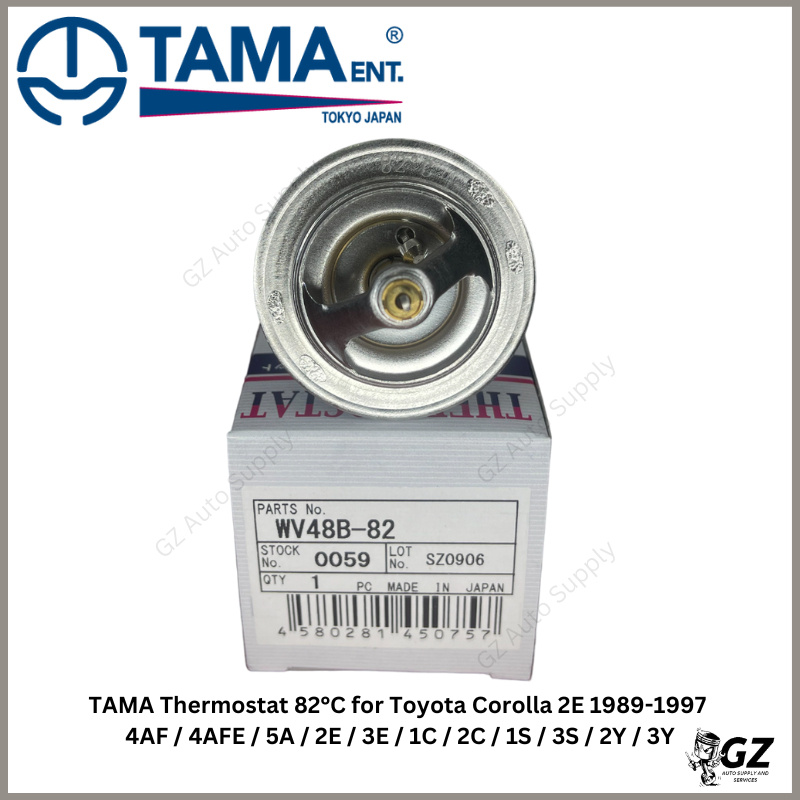 TAMA Thermostat 82°C for Toyota Corolla 4AF / 4AFE / 5A / 2E / 3E / 1C / 2C / 1S / 3S / 2Y / 3Y ...