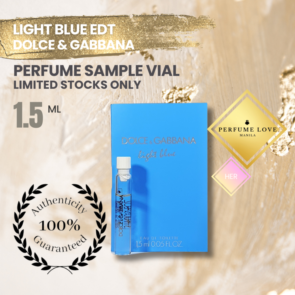 PERFUME SAMPLE VIAL1.5ml DG Light Blue EDT | Shopee Philippines