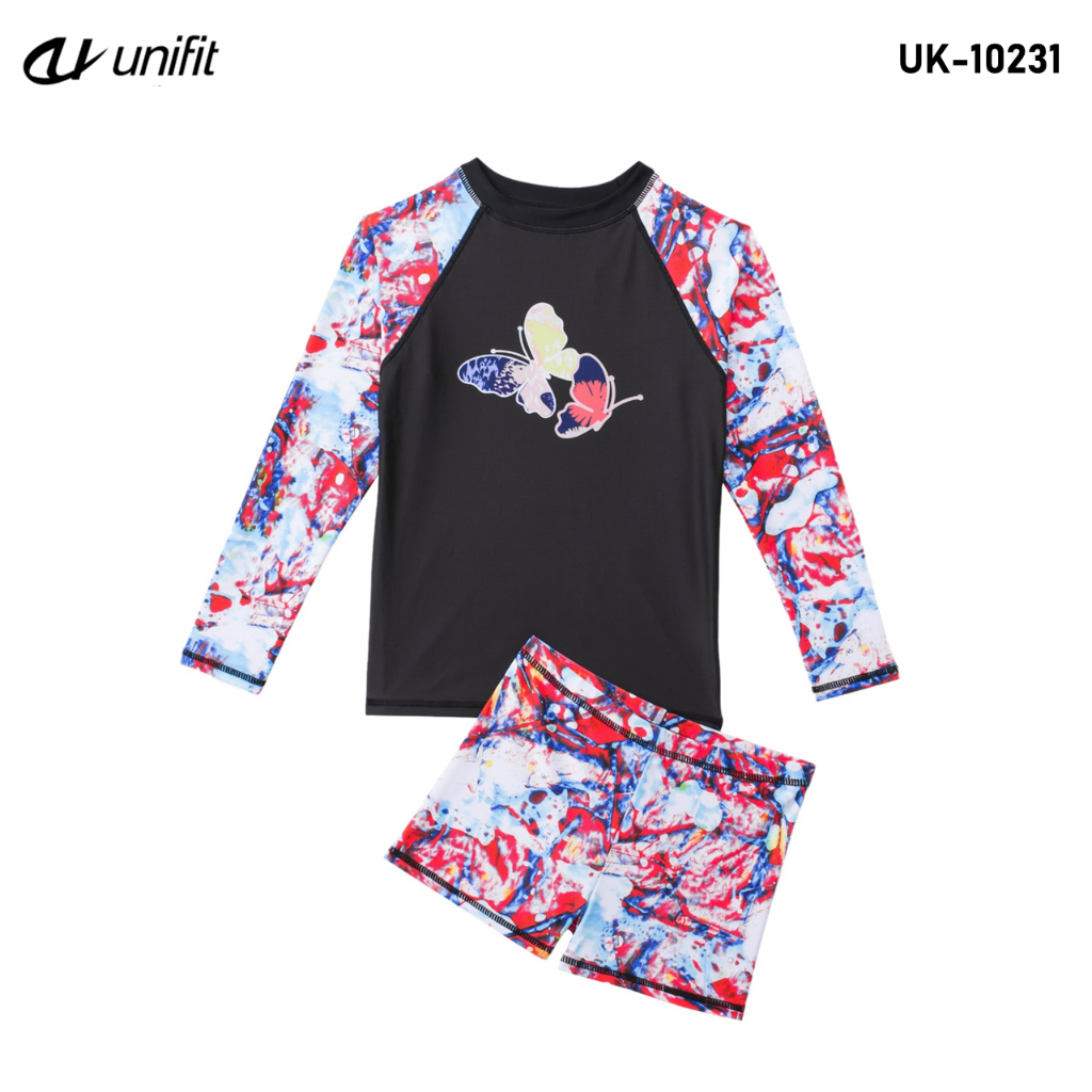UNIFIT Kids Rush Guard Terno Swimming Attire Girls UK-10231 | Shopee ...