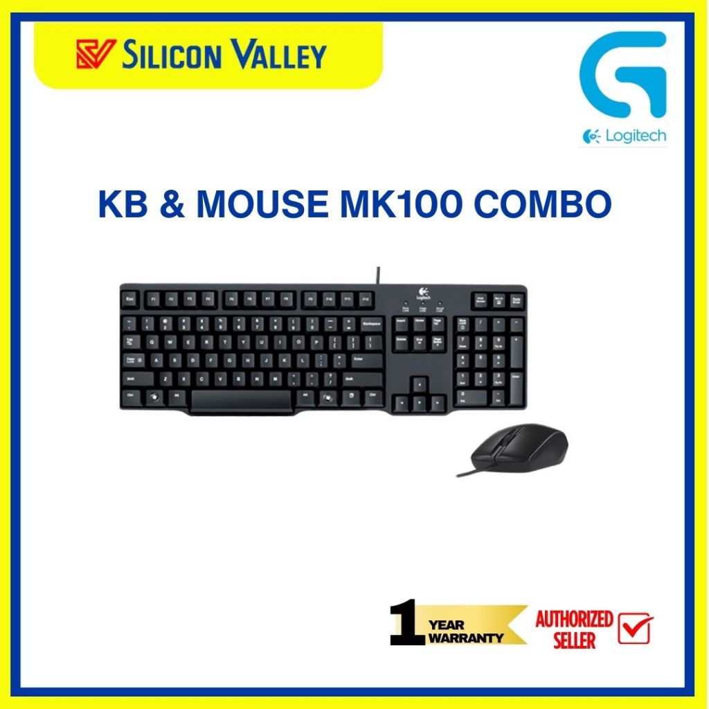 Logitech MK100 Classic Desktop Keyboard and Mouse Combo | Shopee ...