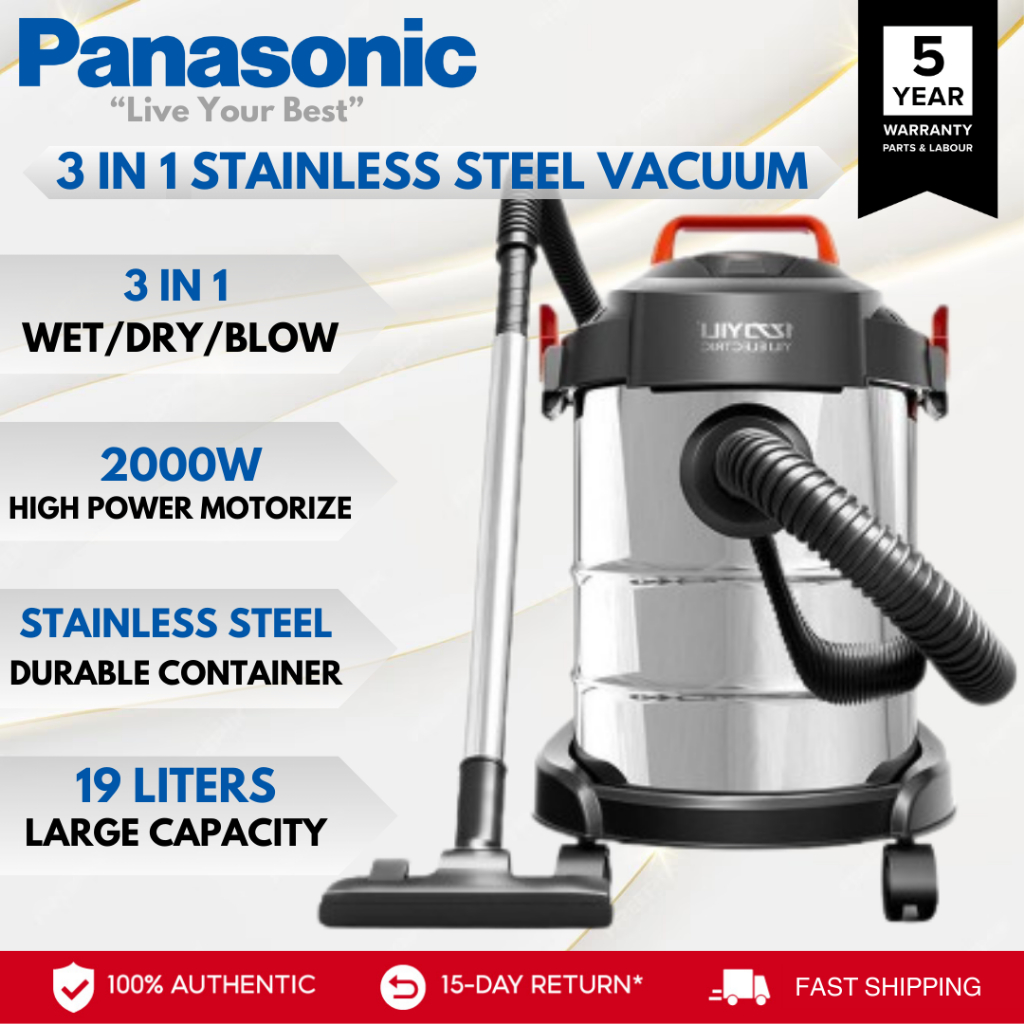 Industrial vacuum cleaner 2000W 19L vacuum cleaner wet & dry stainless ...