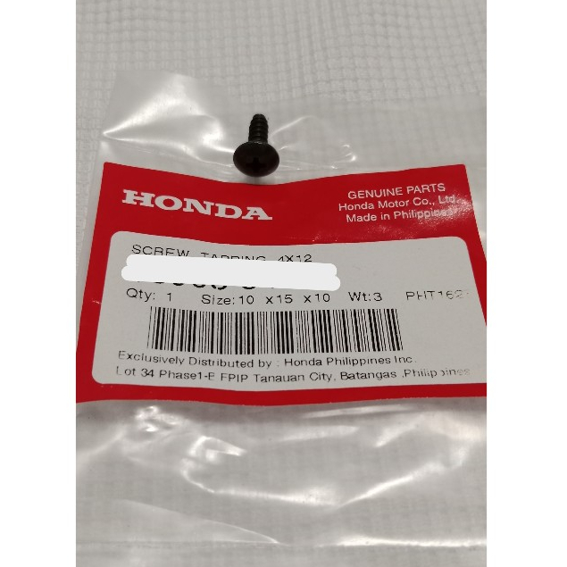 SCREW TAPPING 4X12 FOR WAVE 100 (HEADLIGHT BRACKET BOLT/BASE BOLT ...