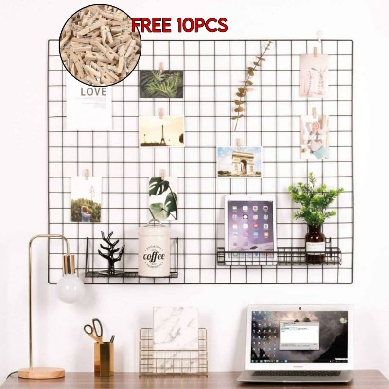 60cm x 60cm Iron Grid Metal Wire Screen Mesh Wall Decor | Shopee ...
