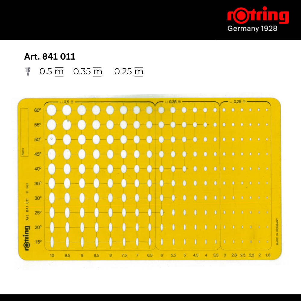 Rotring Mini Circle Template for College Drafting Drawing Pen ...