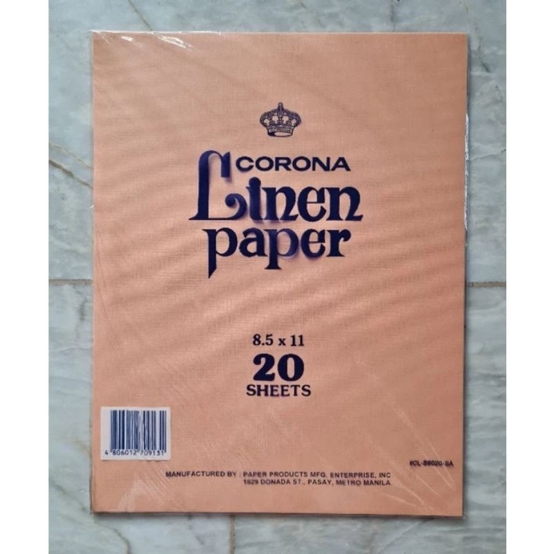 8.5"x11" Linen Paper Corona Short per Pack (20sheets) | Shopee Philippines