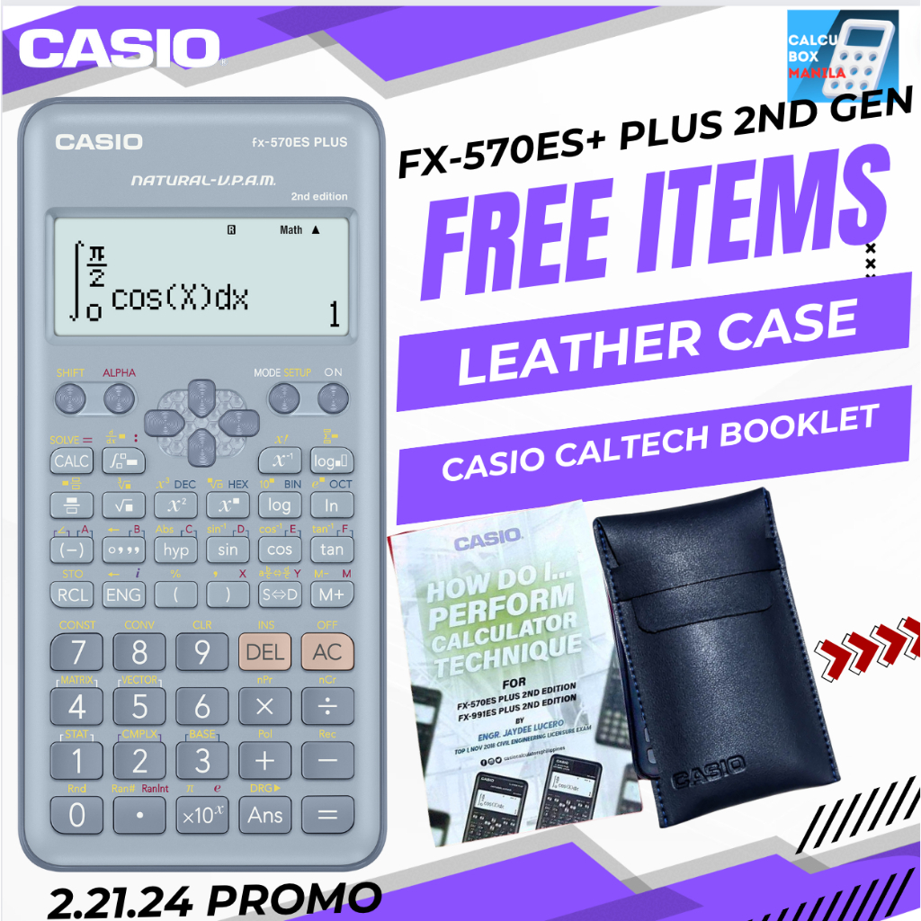 CASIO FX570ES PLUS 2ND EDITION SCIENTIFIC CALCULATOR original WT 1 YR ...