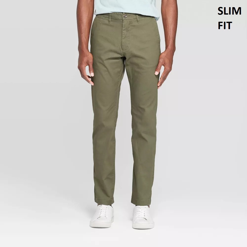 GOODFELLOW&CO Slim Fit Hennepin Chinos Pants - Dark Olive | Shopee ...