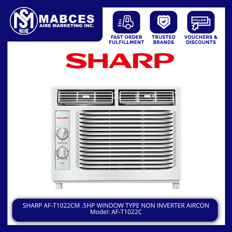 SHARP AF-T1022CM 1.0hp Window Type Aircon | Shopee Philippines